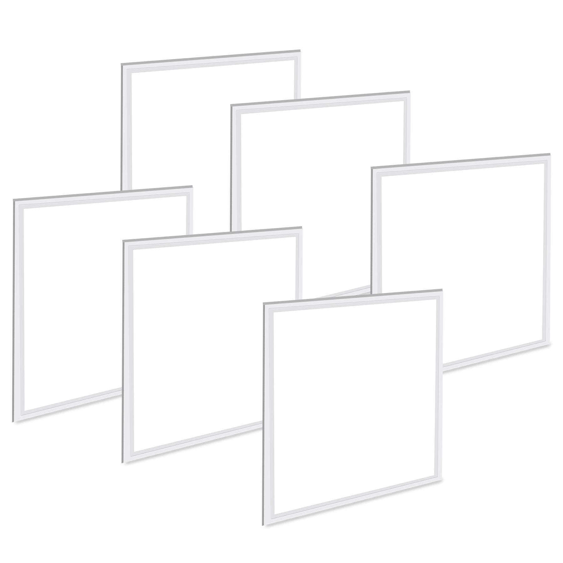2x2 LED Flat Panel Lights for Drop Ceiling 6 Pack, 45W 5800LM Recessed ...